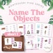 Montessori Pink Series Name the Objects SHORT I Flash Card Printable ...