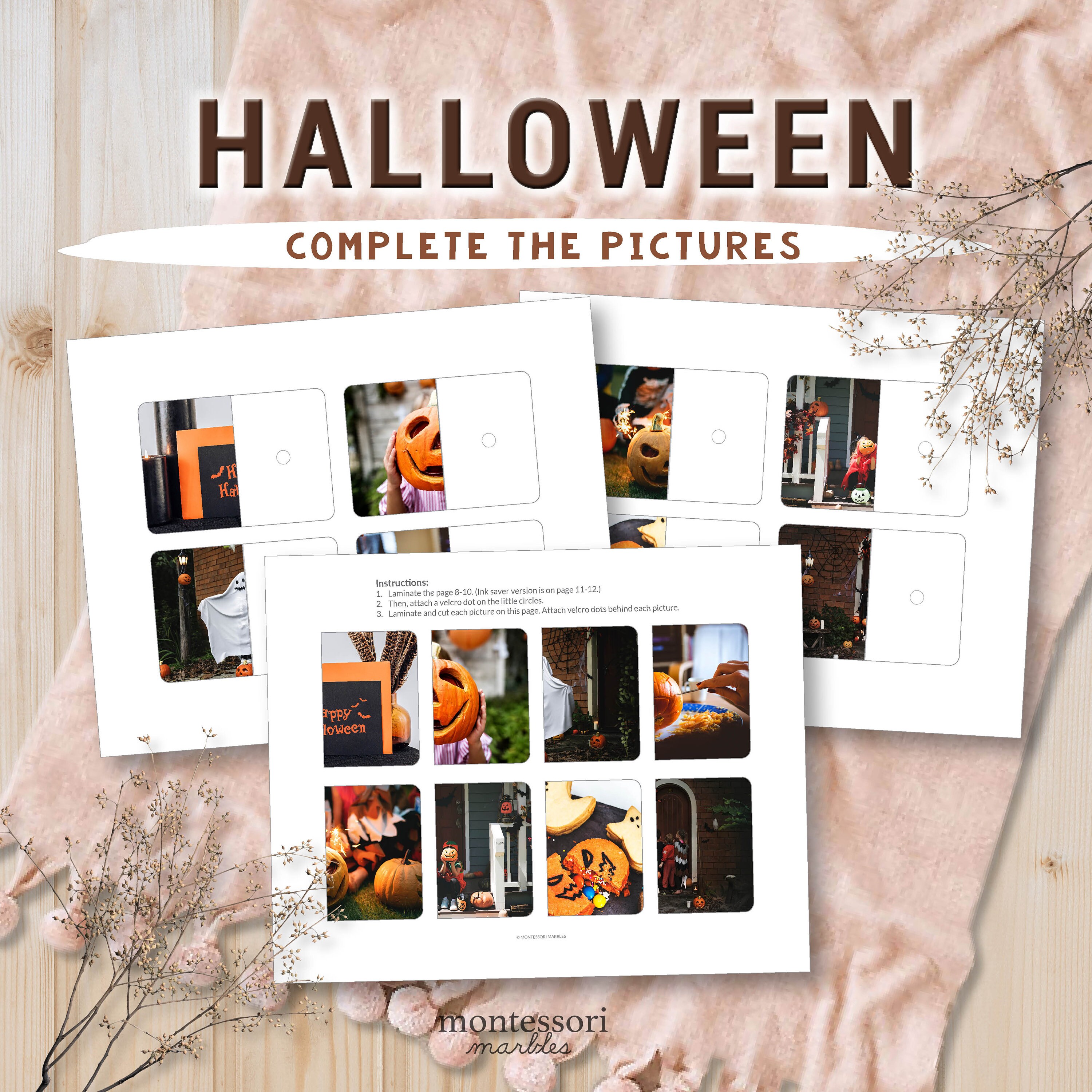 HALLOWEEN Montessori Picture Matching Activity Toddlers - Etsy
