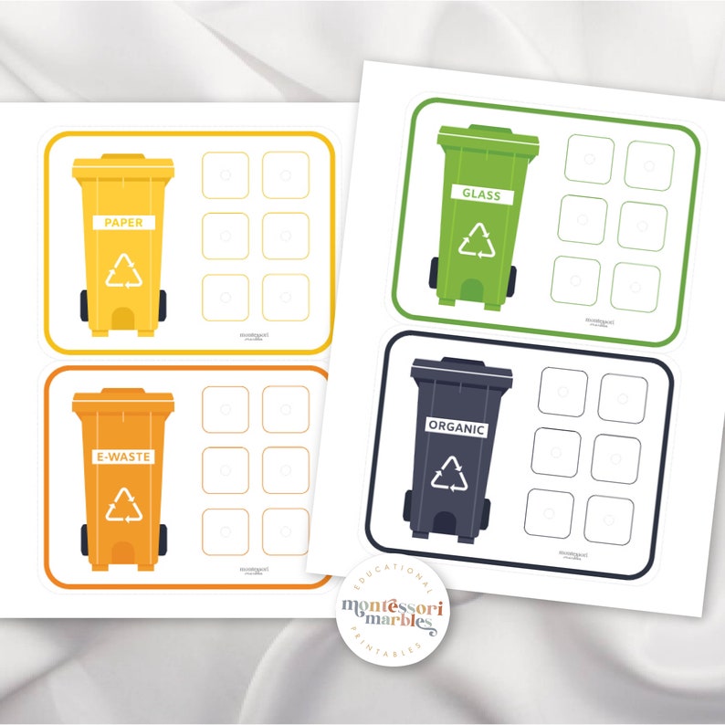 EARTH DAY RECYCLABLE Sorting Cards | Montessori Inspired Printable ...