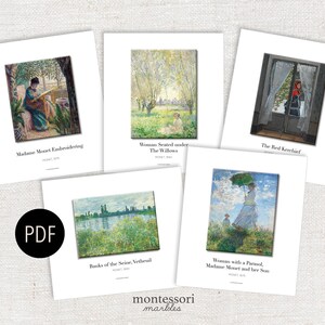 CLAUDE MONET Montessori Picture Binder Art History for - Etsy