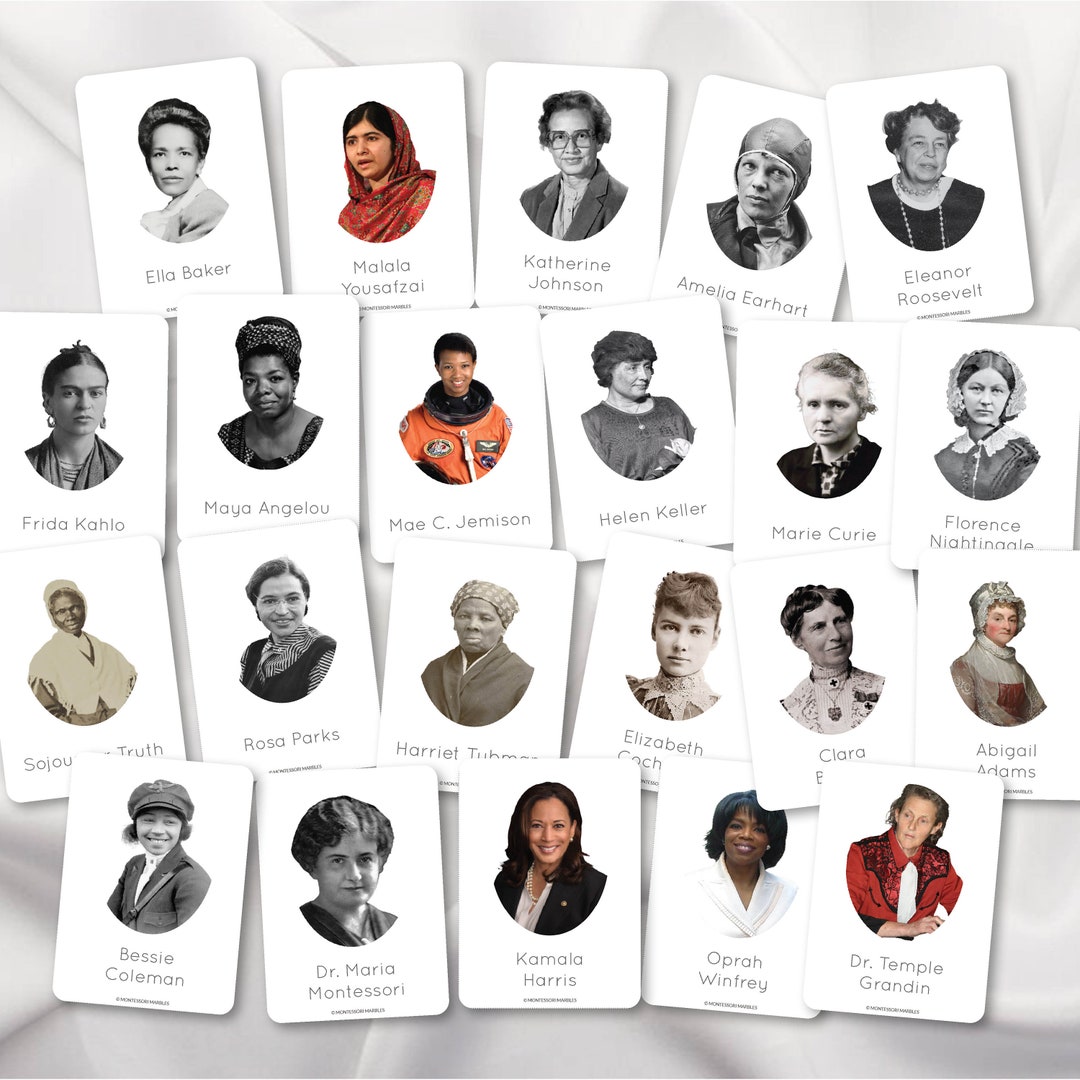 WOMEN'S HISTORY MONTH Flash Cards Printable for - Etsy