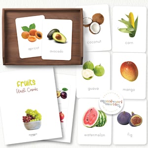 FRUITS Flash Cards | Montessori Inspired Resources With Real Pictures ...