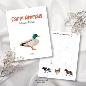 FARM ANIMALS Magnifying Matching Game Montessori at Home Using ...