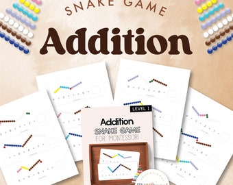 Montessori Math Addition Snake Game - Etsy