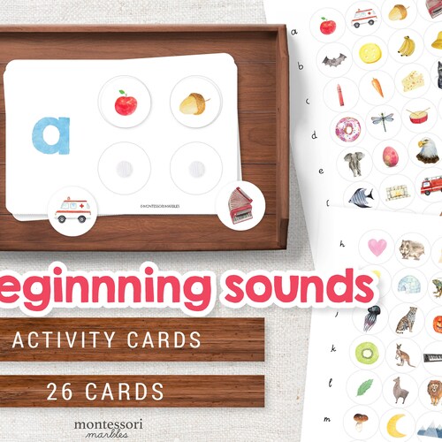 BEGINNING SOUNDS Sorting Cards Montessori Activity Cards | Etsy