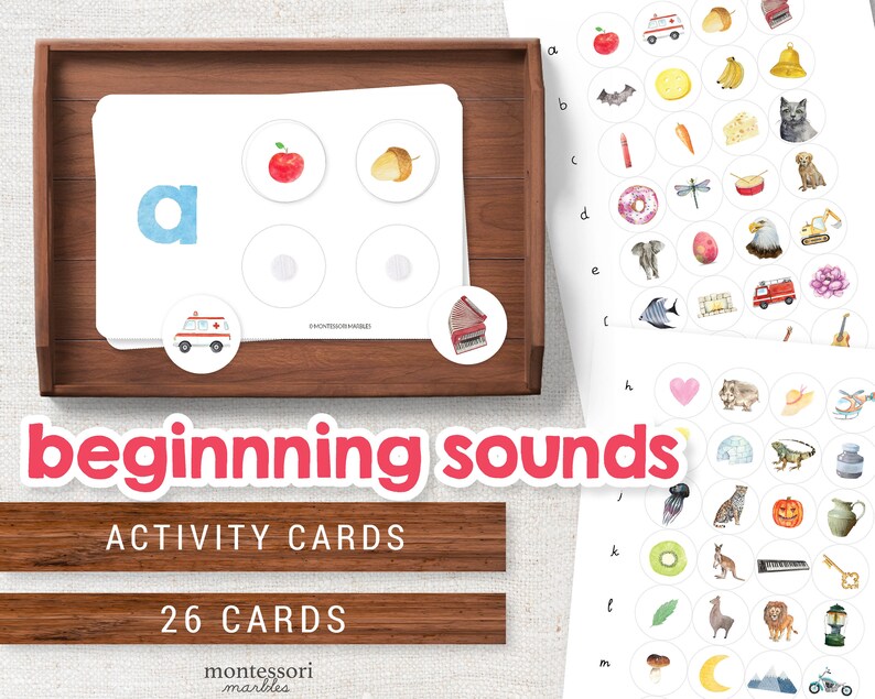 BEGINNING SOUNDS Sorting Cards Montessori Activity Cards - Etsy