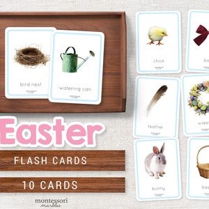 EASTER Flash Cards Montessori Inspired Printable Vocabulary - Etsy