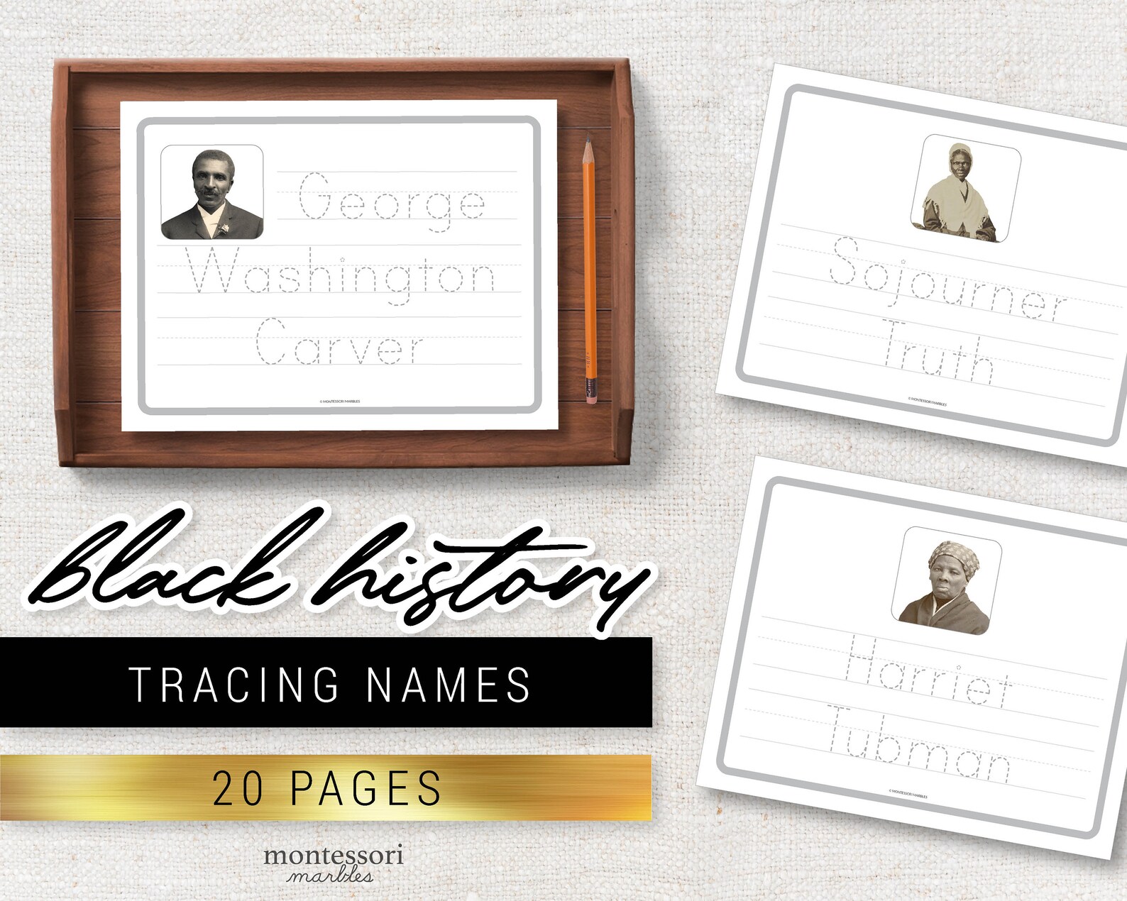 BLACK HISTORY MONTH Tracing Names of Famous African Americans | Etsy