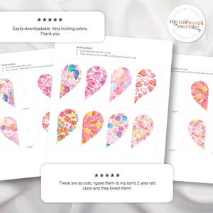 VALENTINES DAY Hearts Symmetry Matching Puzzle | Montessori Inspired ...