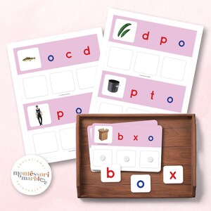 Montessori Pink Series Jumbled Word Cards for Short O, Activity for ...