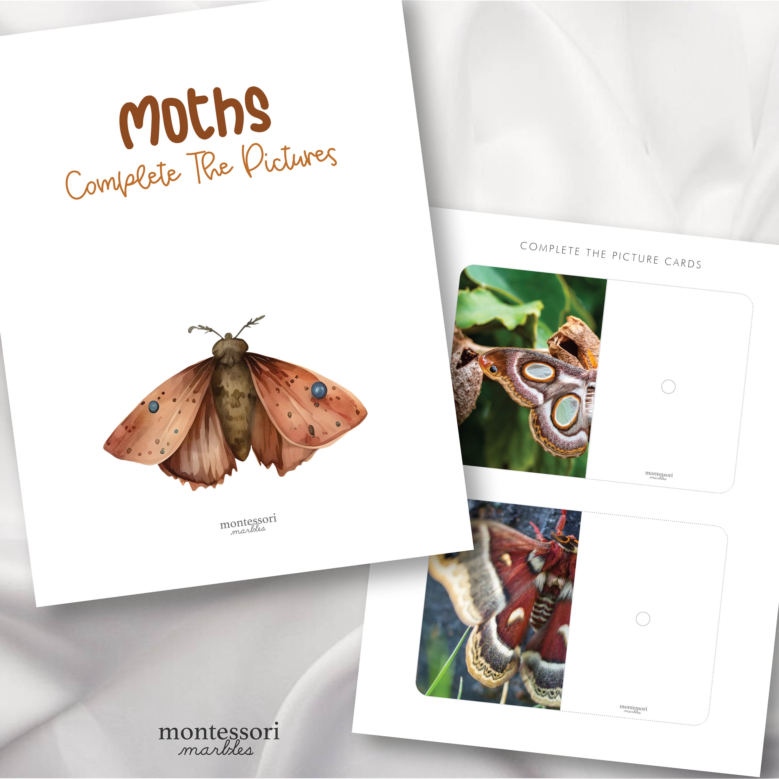 MOTHS Complete the Pictures Montessori Activity for Toddlers - Etsy