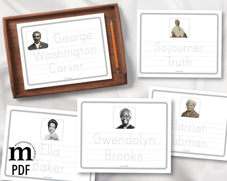 BLACK HISTORY MONTH Tracing Names of Famous African Americans - Etsy