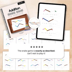 SNAKE GAME Addition Workbook | Montessori Math Workbook | Simple ...