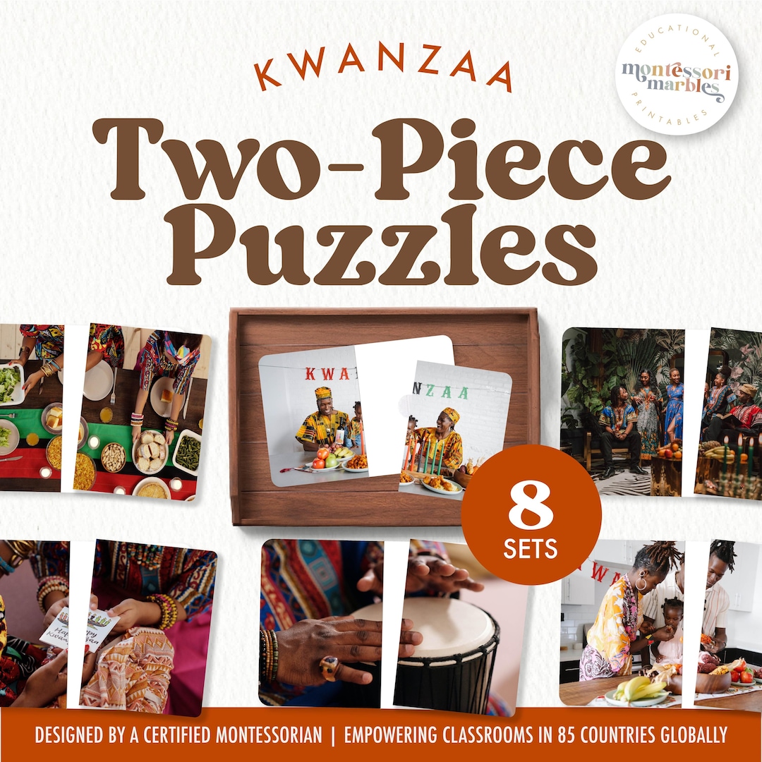 KWANZAA Montessori Picture Matching Activity, Toddlers Matching Game ...
