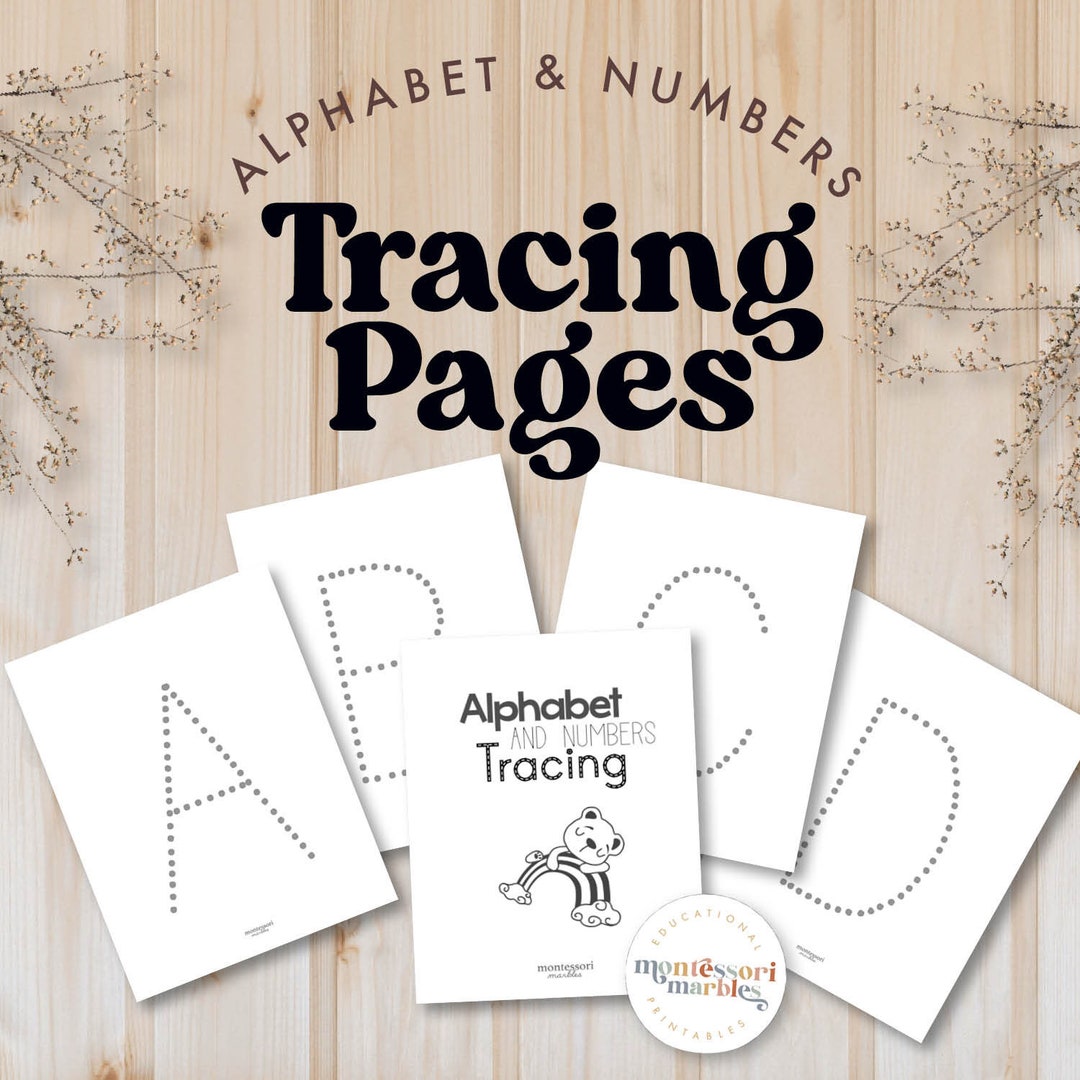 ALPHABET AND NUMBERS 63 Pages Tracing Workbook | Handwriting Practice ...