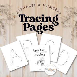 ALPHABET AND NUMBERS 63 Pages Tracing Workbook | Handwriting Practice ...