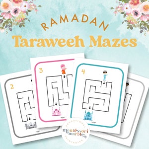 RAMADAN Mazes Activity | Taraweeh to Mosque | Fun Ramadan Printable for ...