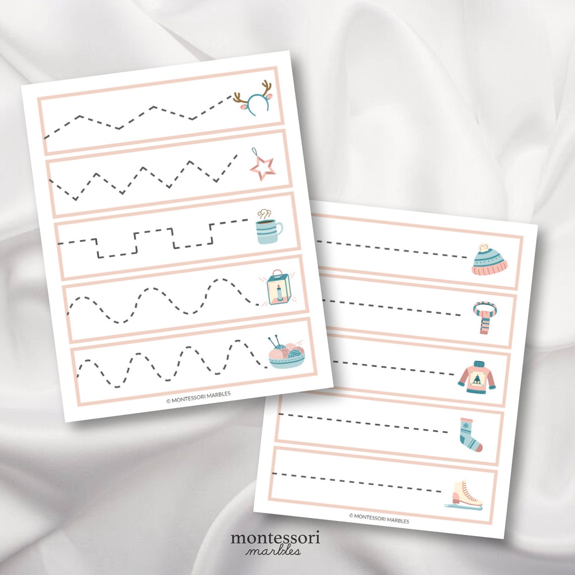 WINTER Cutting Strips Scissors Skills Cutting Skills Fine - Etsy