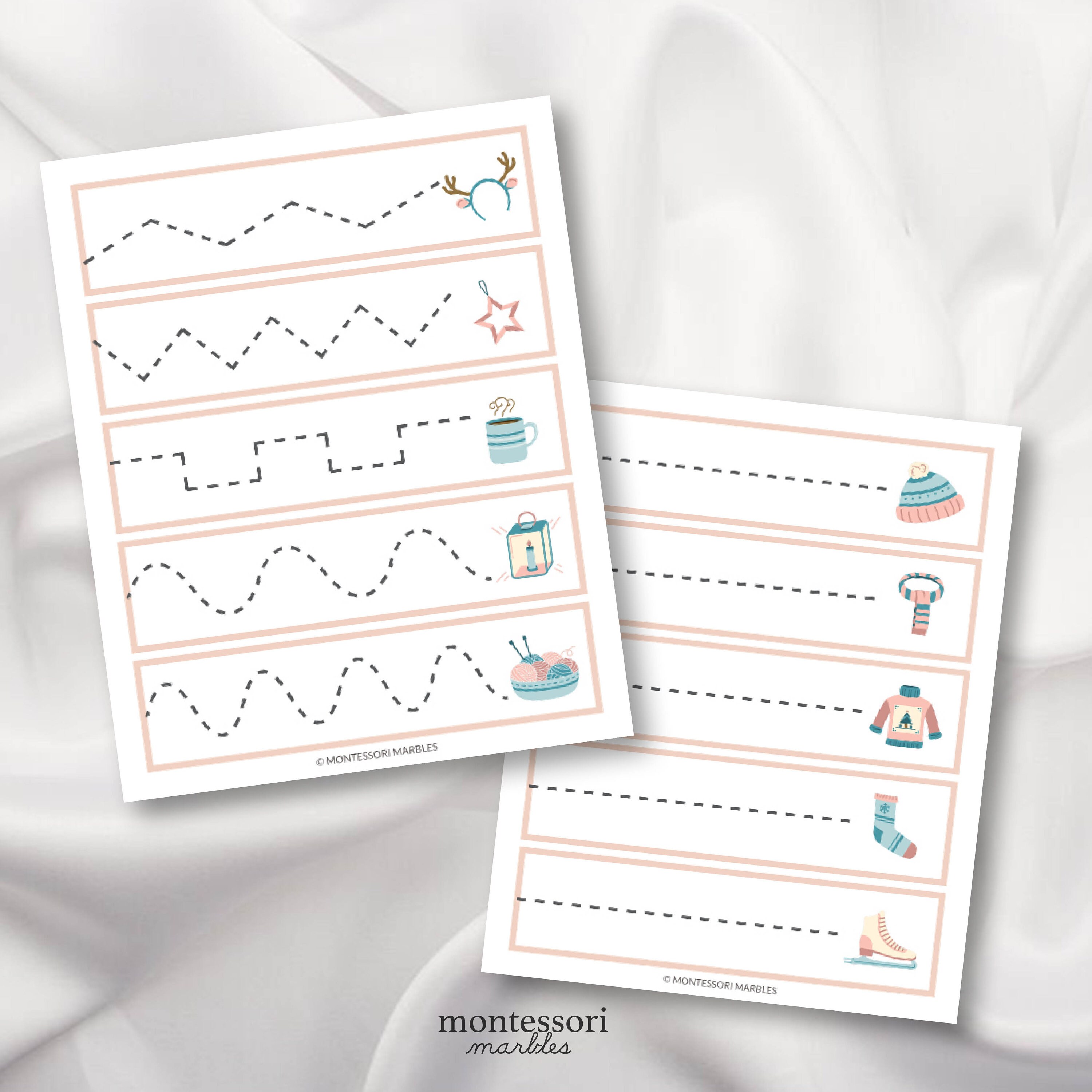 WINTER Cutting Strips Scissors Skills Cutting Skills Fine - Etsy