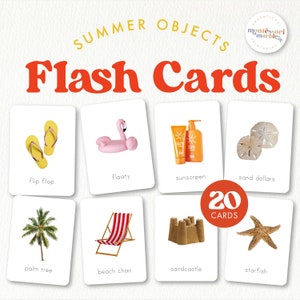 SUMMER Flash Cards | Summer Vocabulary Builder | Montessori Inspired ...