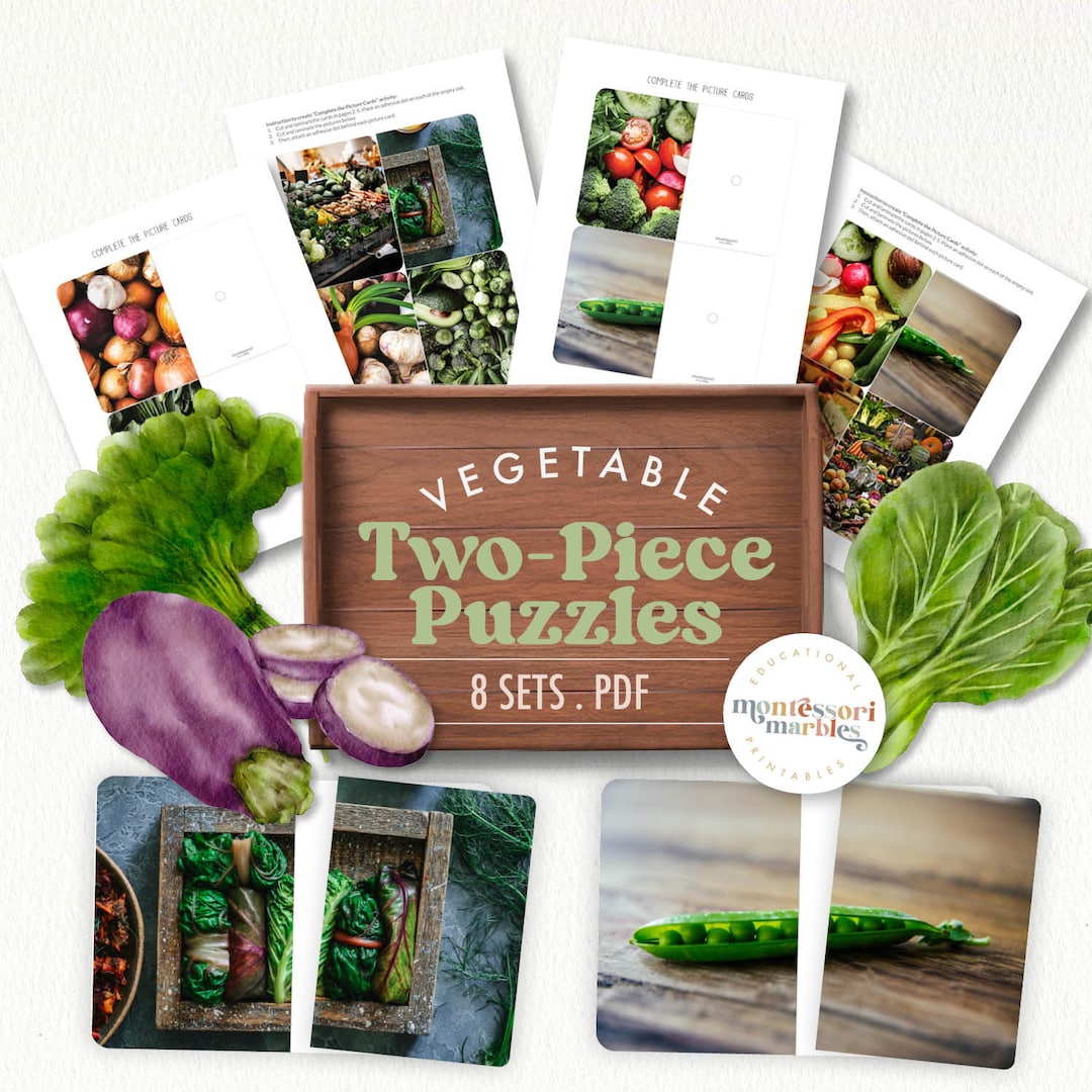 VEGETABLE Montessori Picture Matching Activity, Toddlers Matching Game ...