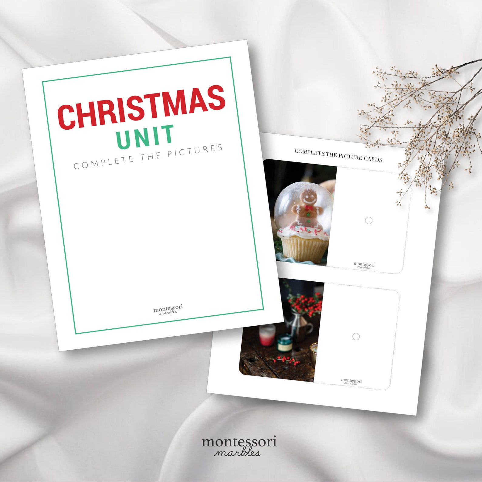 CHRISTMAS Complete the Pictures Montessori Inspired Activity for ...