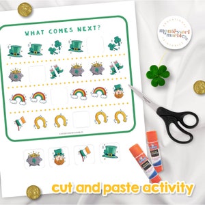 ST PATRICK'S DAY Complete the Patterns, Pattern Sequencing, Montessori ...