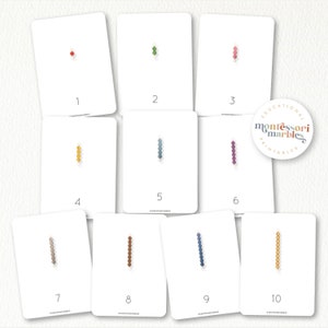 MONTESSORI GOLDEN BEADS Nomenclature Cards | Kindergarten Math Counting ...