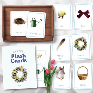 EASTER Flash Cards, Montessori Inspired Printable Vocabulary Cards for ...