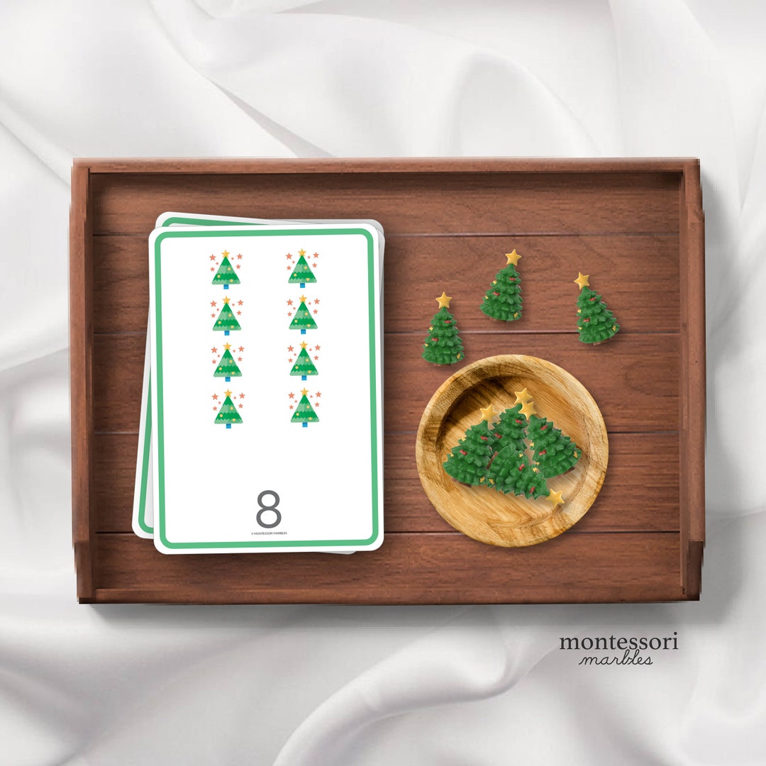 CHRISTMAS Counting Cards, Counter Cards, Count 1 to 10, Preschool Math ...