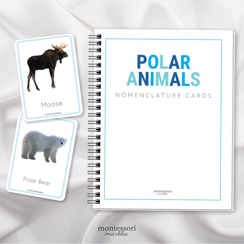 POLAR ANIMALS Nomenclature Cards Arctic Animals Montessori - Etsy