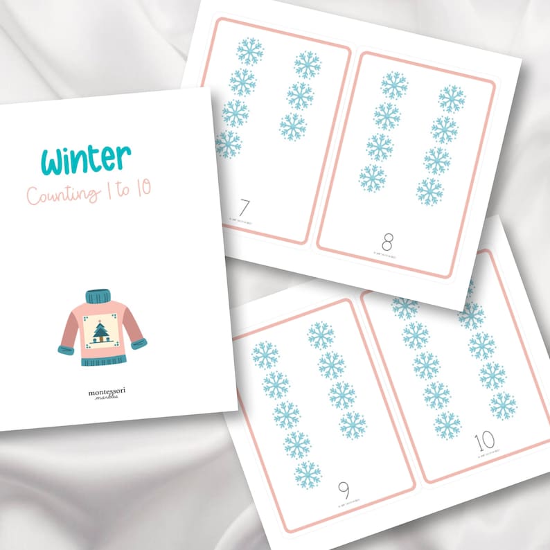 Winter Counter Cards 1-10 PDF | Number Recognition Ages 3-5 | Math ...