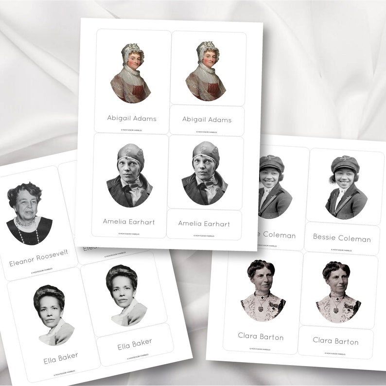 WOMENS HISTORY MONTH Nomenclature Cards Famous Women in - Etsy