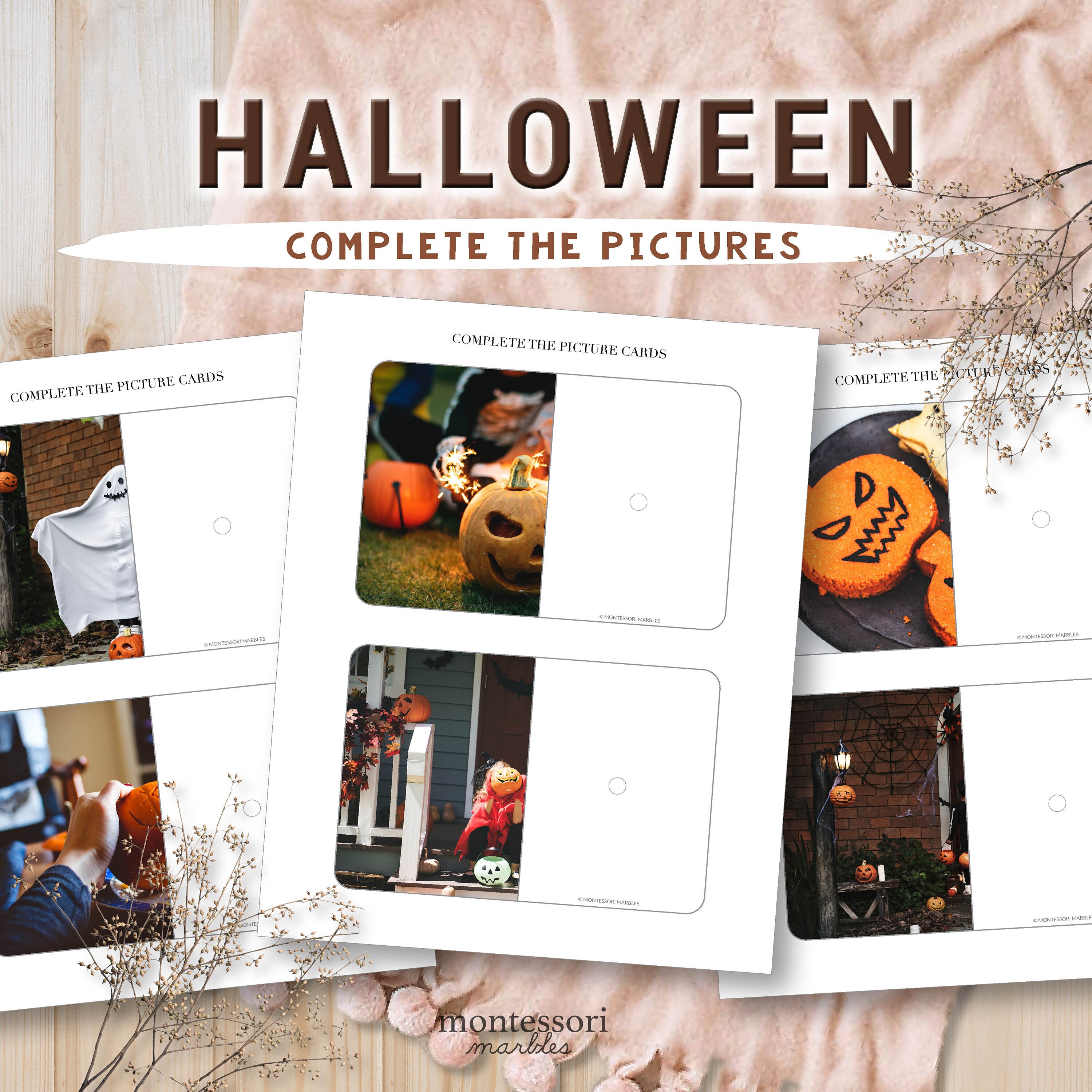 HALLOWEEN Montessori Picture Matching Activity Toddlers - Etsy