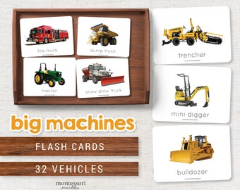 Construction Vehicles Printable - Etsy