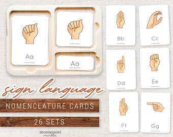 Sign Language Cards | Etsy