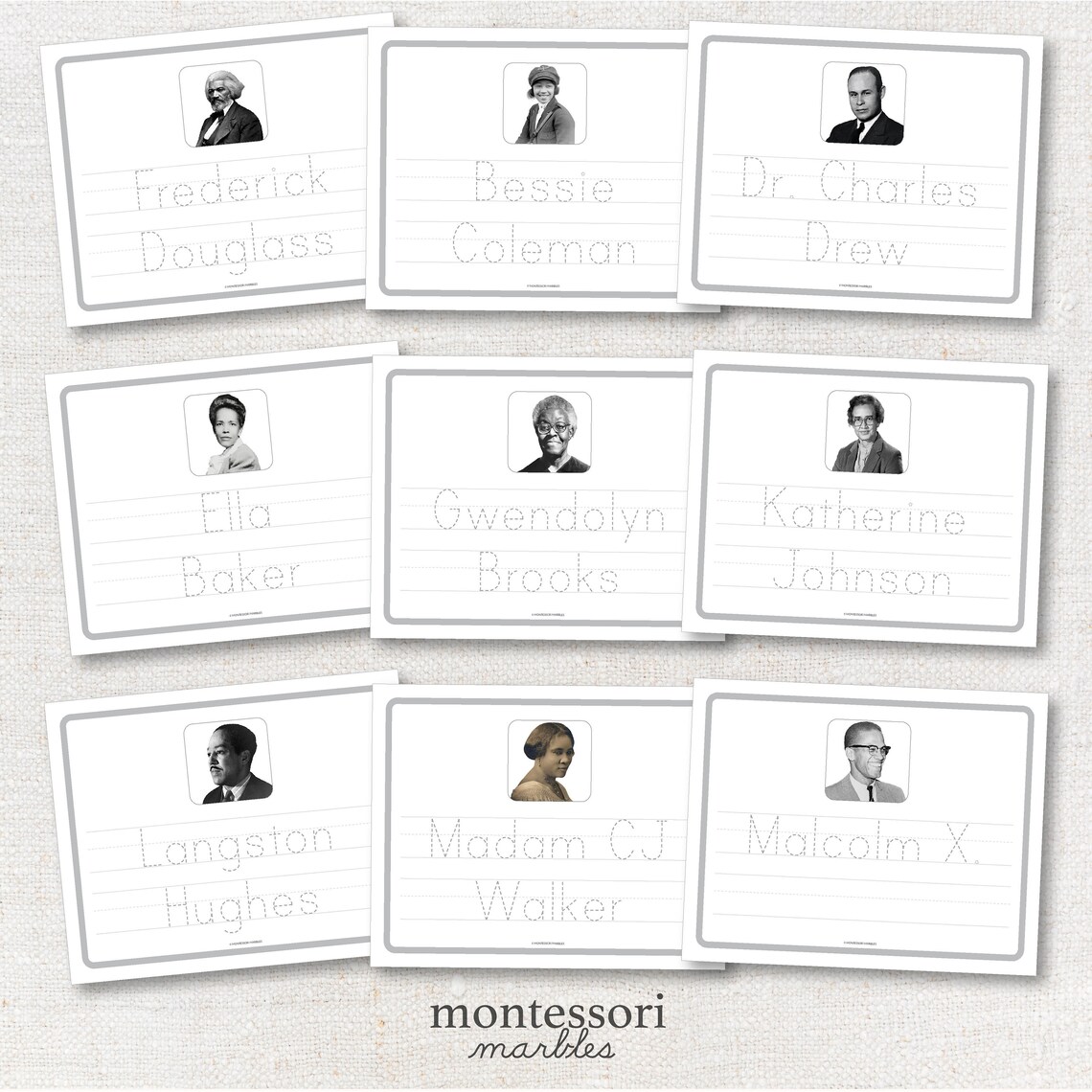 BLACK HISTORY MONTH Tracing Names of Famous African Americans | Etsy