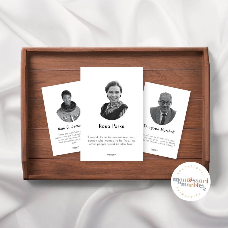 Black History Month Fact Cards | Famous African Americans | Montessori ...