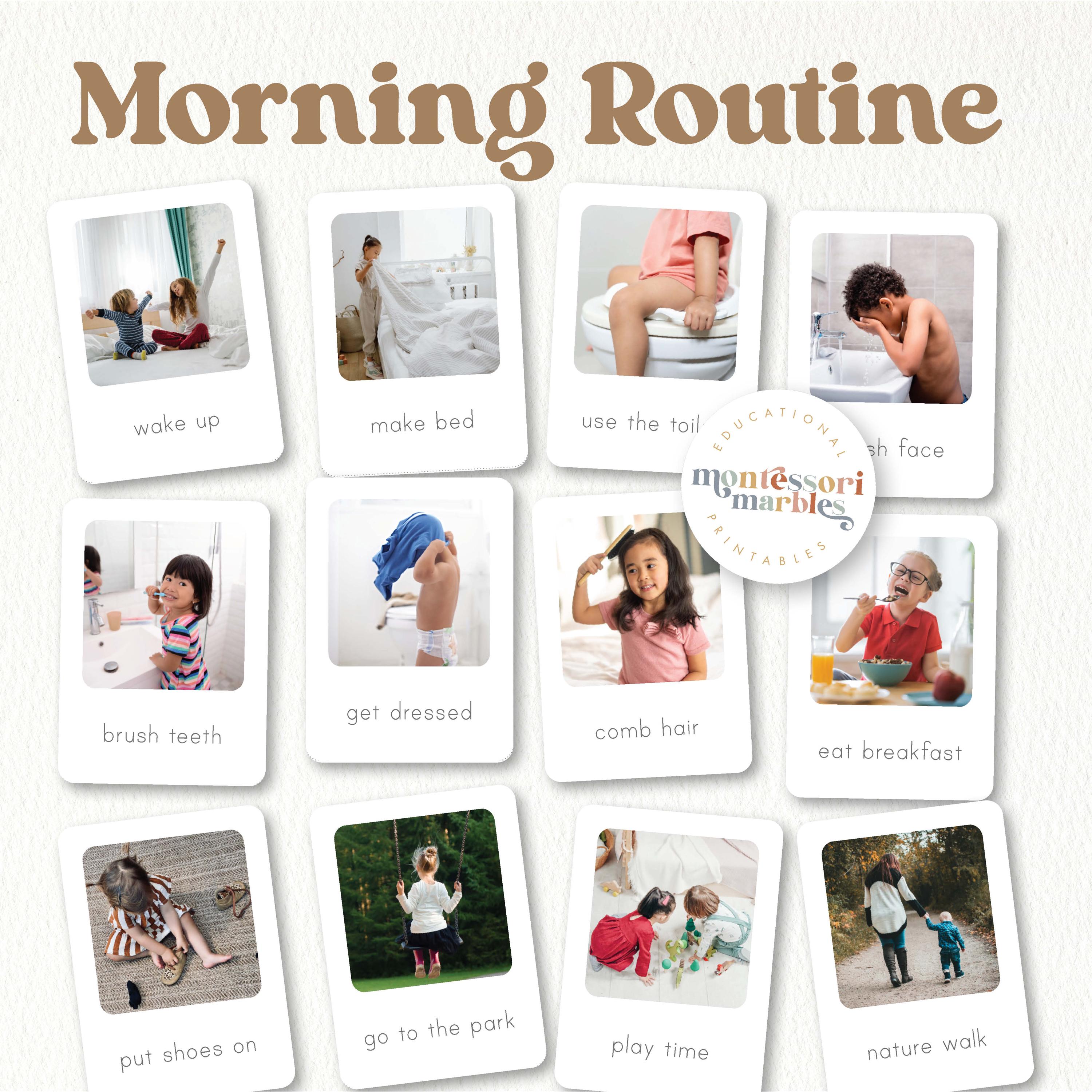 Toddler Routine Flash Cards | Montessori Practical Life | Visual ...