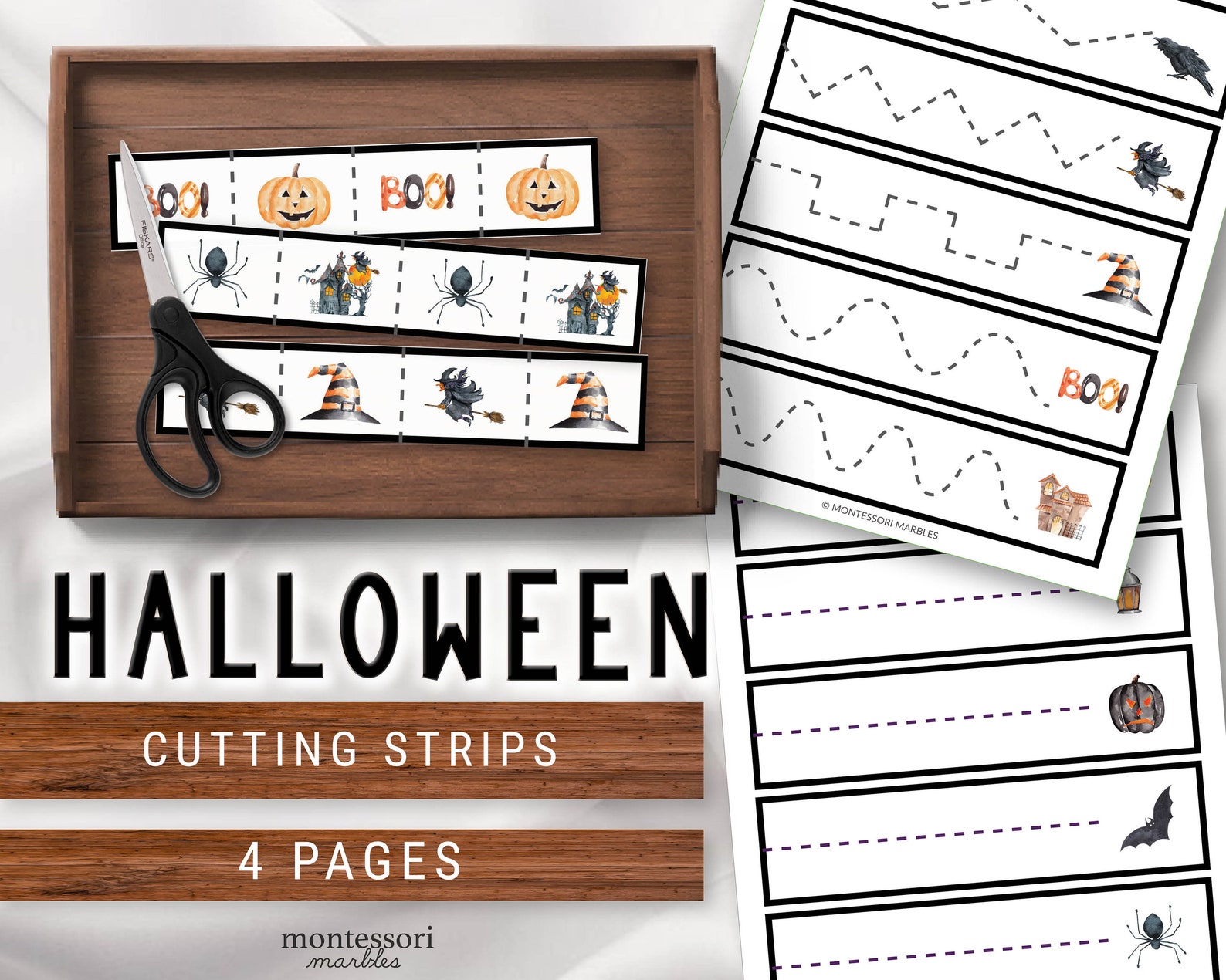 HALLOWEEN Cutting Strips for Prek Preschool Kindergarten - Etsy