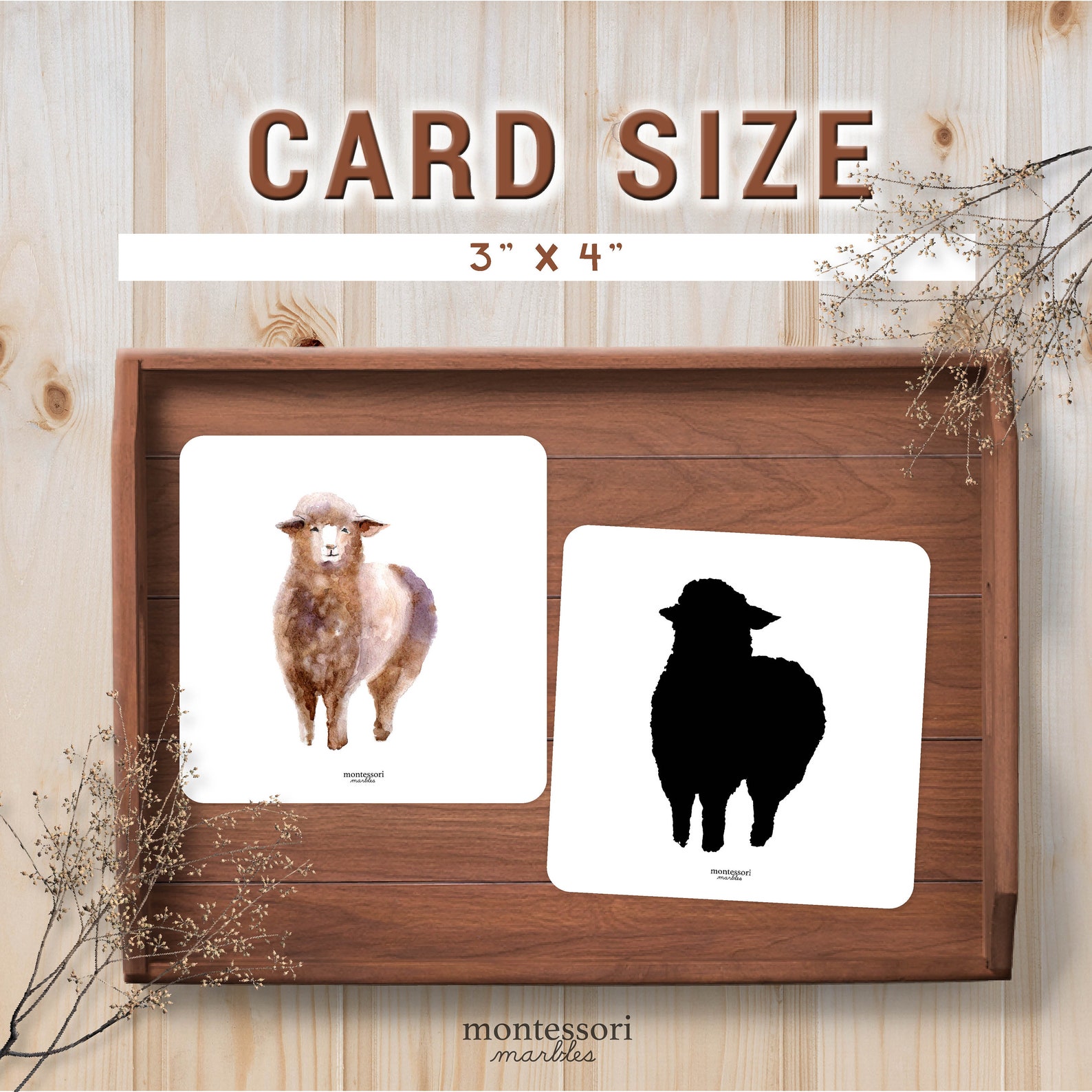 FARM ANIMALS Shadow Matching Silhouette Matching Montessori - Etsy