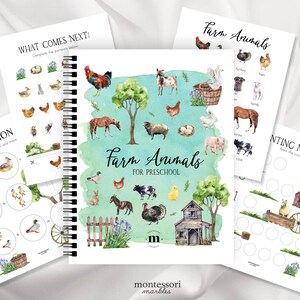 BUNDLE FARM ANIMALS Activity Workbook and Flash Cards - Etsy