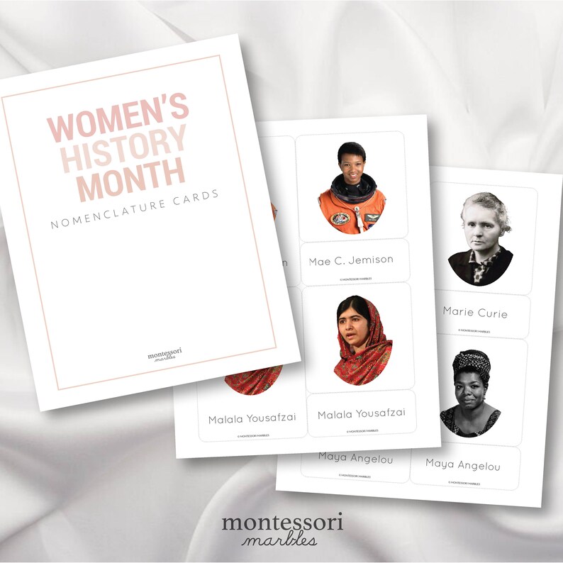 WOMENS HISTORY MONTH Nomenclature Cards Famous Women in - Etsy