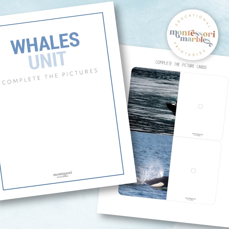 Whales Complete Pictures PDF | 8 Two-piece Puzzles Ages 2-6 | Ocean ...
