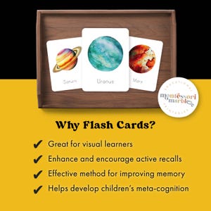 SOLAR SYSTEM Flash Cards | 10 Flash Cards | Montessori Inspired ...