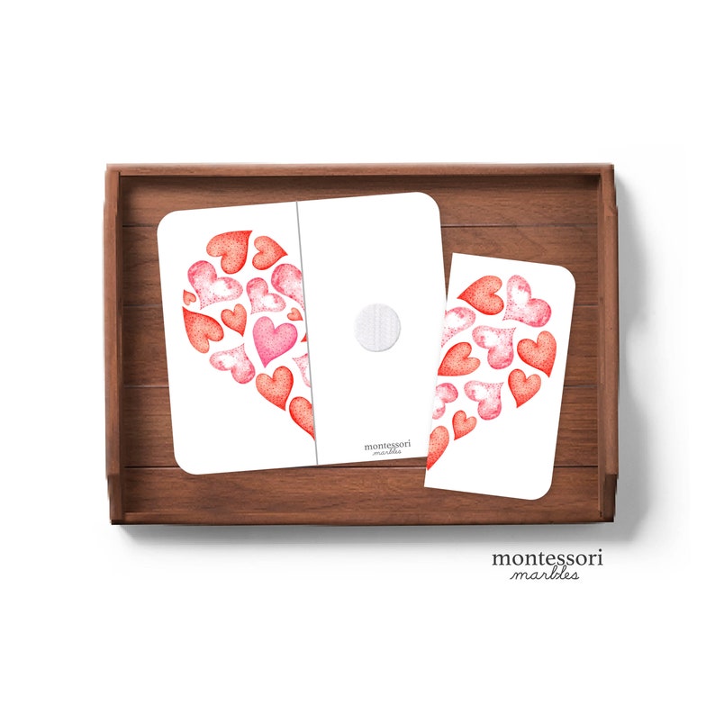 VALENTINES DAY Hearts Symmetry Matching Puzzle Montessori - Etsy
