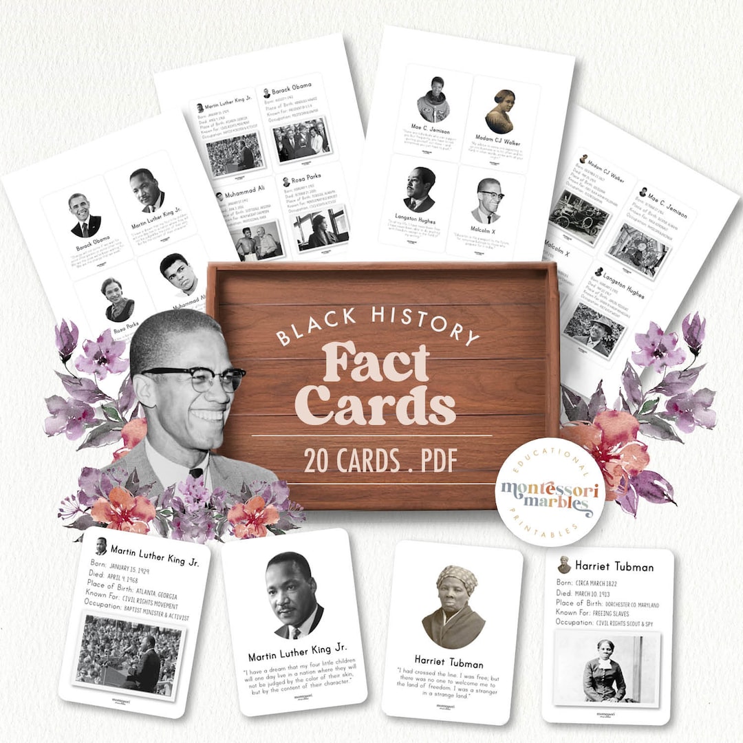Black History Month Flash Cards: Famous African Americans (digital ...