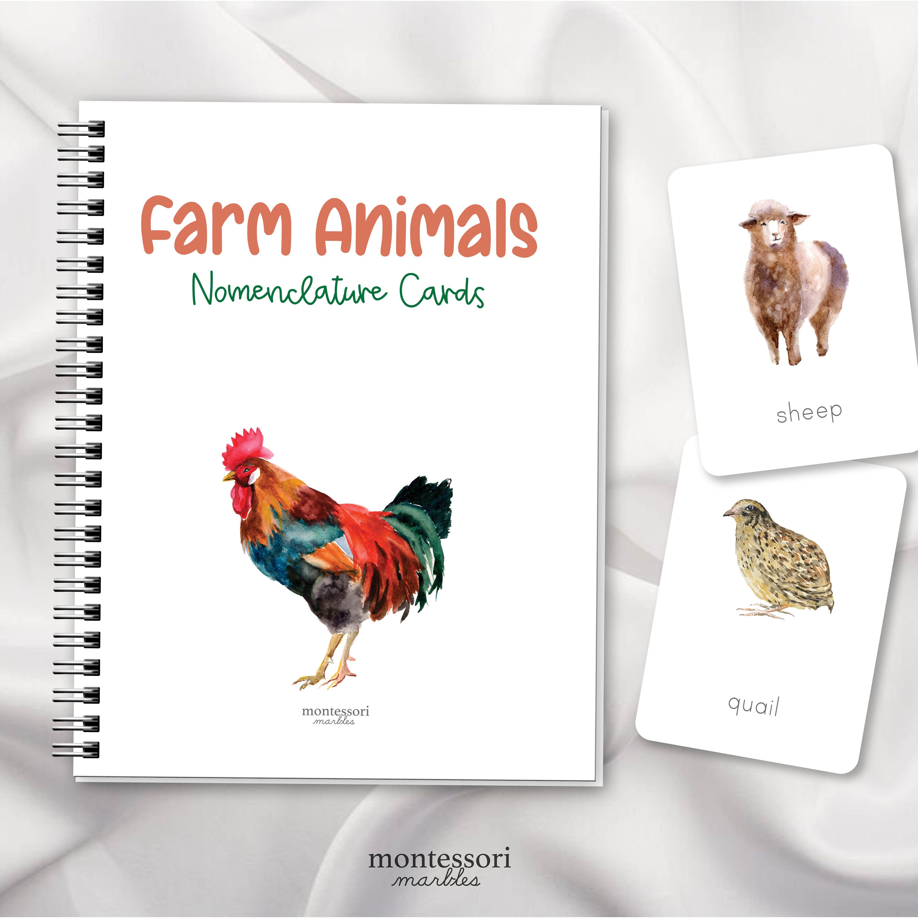 FARM ANIMALS Montessori Nomenclature Cards Montessori - Etsy