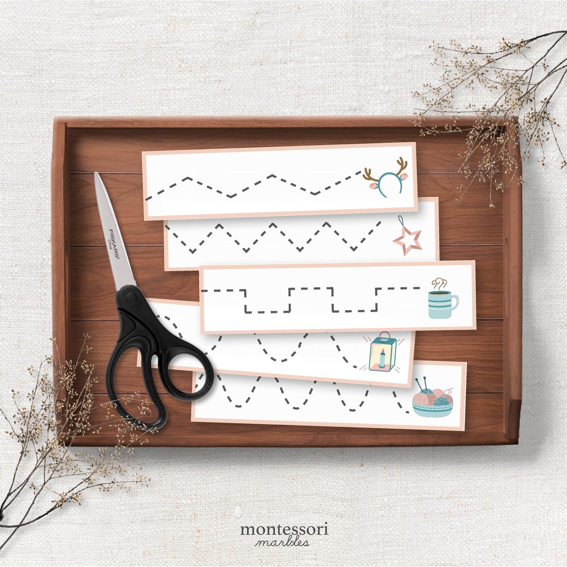 WINTER Cutting Strips Scissors Skills Cutting Skills Fine | Etsy