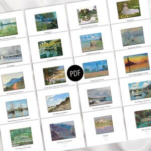 CLAUDE MONET Montessori Picture Binder, Art History for Kindergarten ...